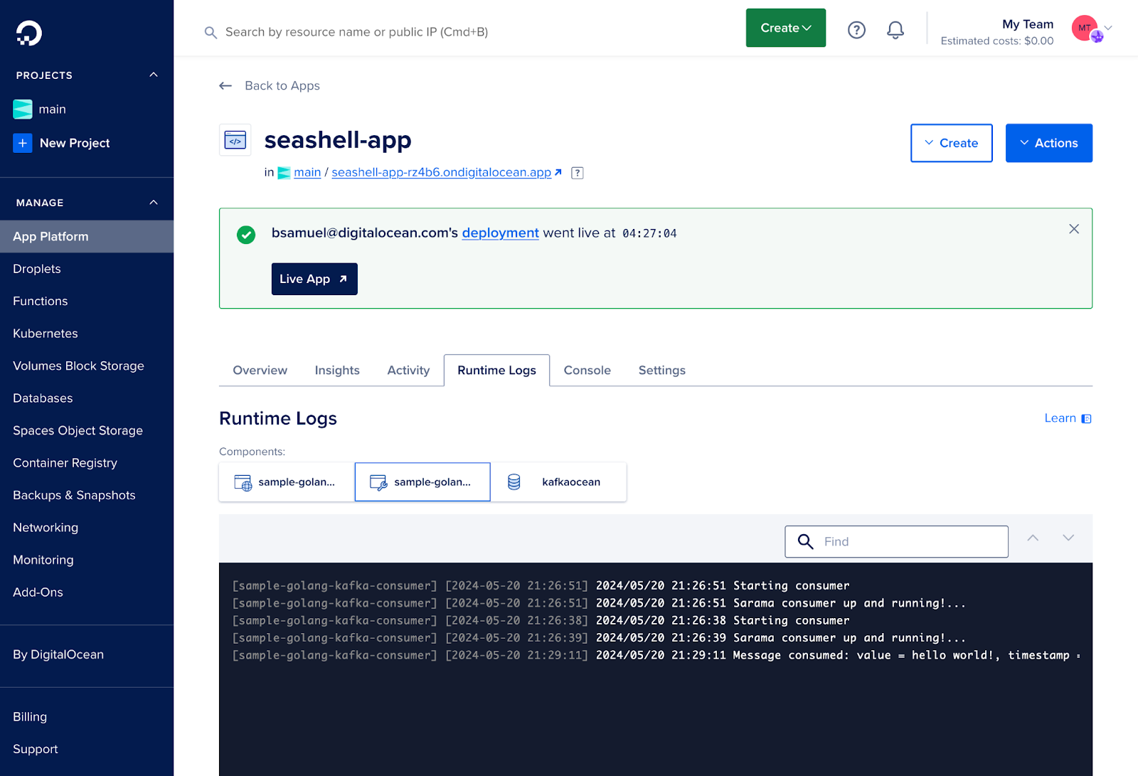 Deploying Your Microservices Architecture App In App Platform Using Managed Kafka Digitalocean